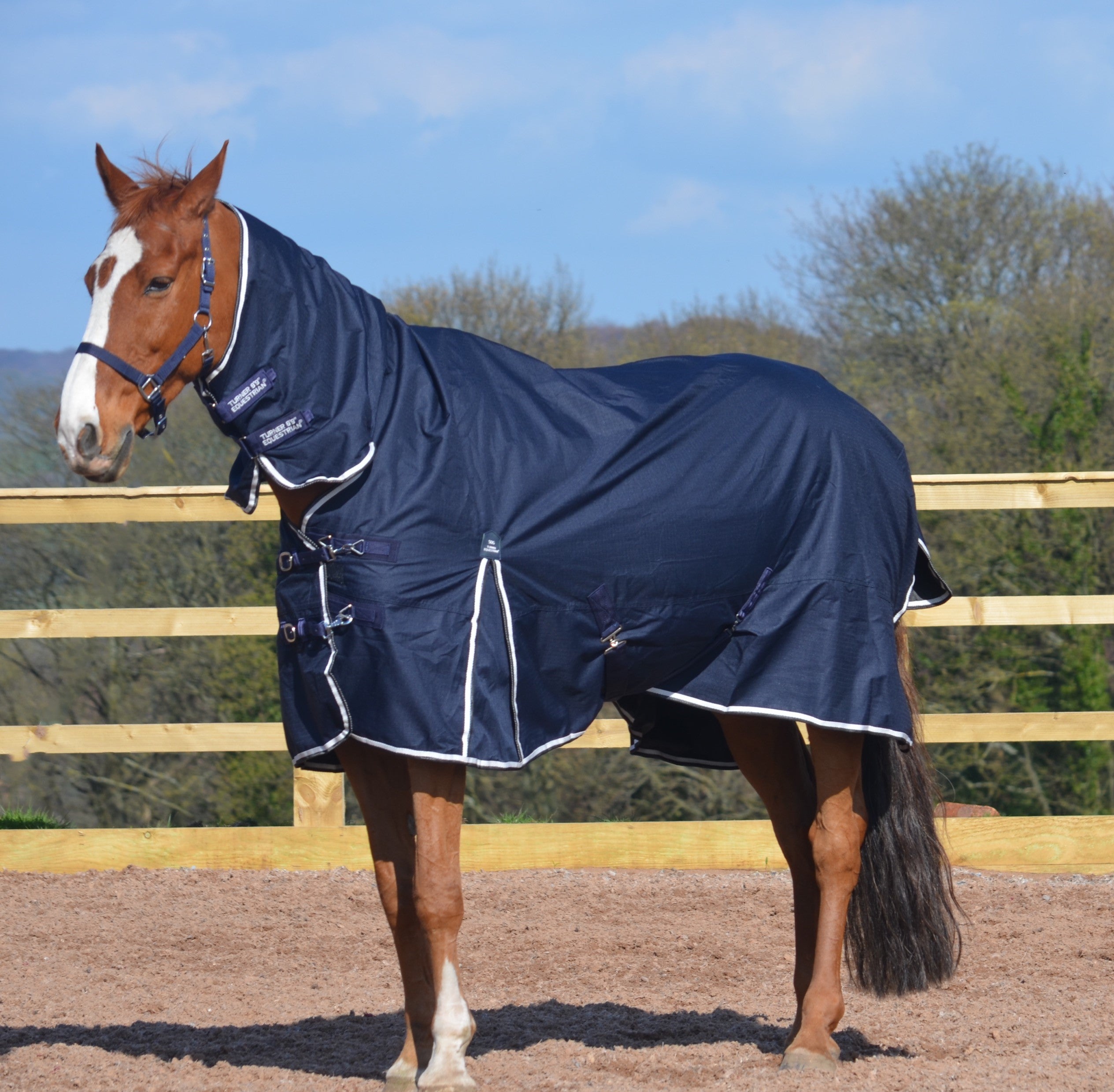 Lightweight Combo 600d Denier Turnout Rug 50g Fill Navy